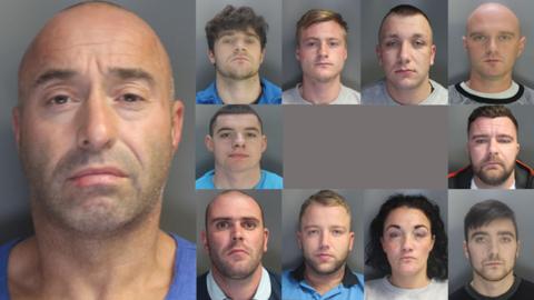 11 members of 'underworld' Wrexham crime gang sentenced - BBC News