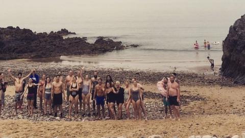 Wild swimming: Swansea man's cold sea challenge 'to get out of bed ...