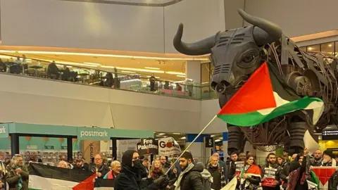 Sit-in protest at Birmingham New Street Station