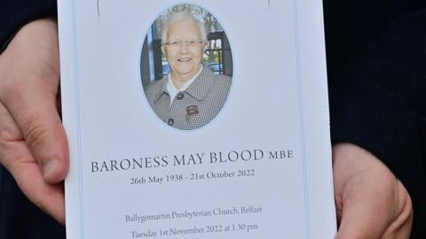 May Blood: Tributes to 'inspirational' campaigner at funeral - BBC News