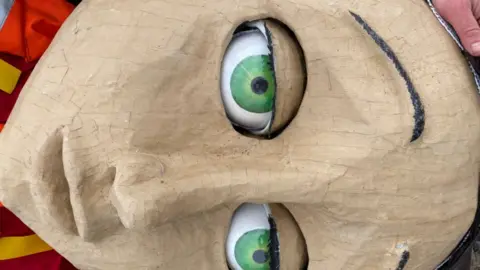 Giant puppet tours Yorkshire coastal towns in arts project