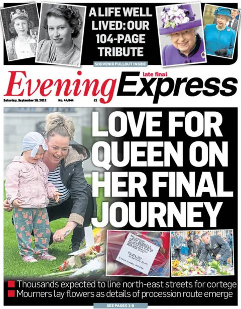 Scotland's papers: King Charles's tribute to The Queen