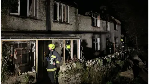 Firefighters tackle Berrynarbor house fire