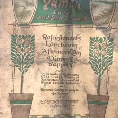 Liverpool cafe finds menu from 1913 during refurb