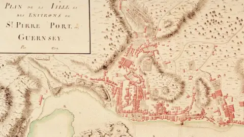 'Unique' 18th Century map of St Peter Port sells for £10k