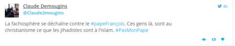 'Not my Pope' hashtag highlights French divisions - BBC News