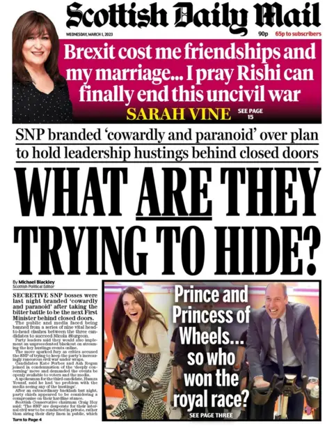 Scotland's papers: NHS 'crisis' and SNP leadership hustings row
