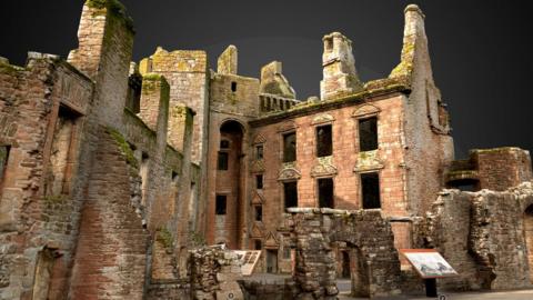 Model shows triangular Caerlaverock Castle in 3D glory - BBC News