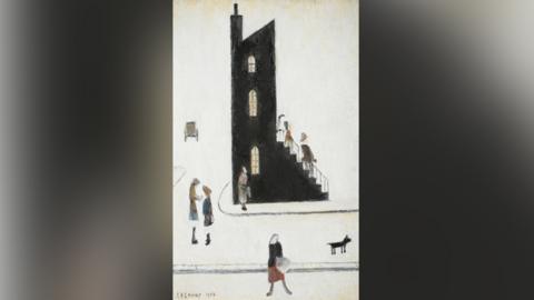 LS Lowry's Street Scene, Factory Gates sells for £50k - BBC News