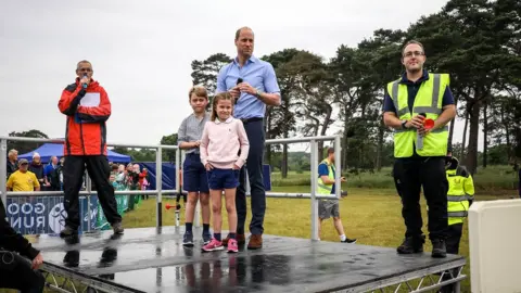 Prince William kicks off Sandringham race on Father's Day