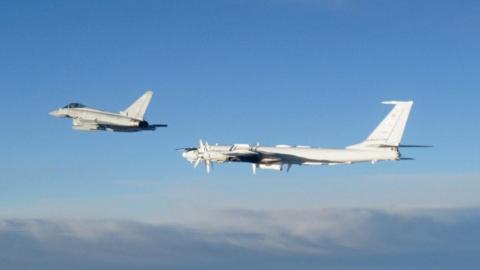 RAF Lossiemouth fighters intercept Russian bombers north of Shetland - BBC News