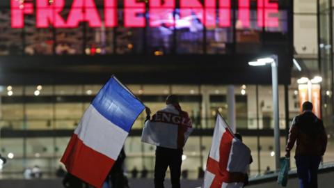 Paris Attacks: Fans turn out in force for England v France friendly ...