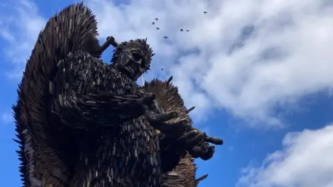Knife Angel sculpture unveiled in Bradford
