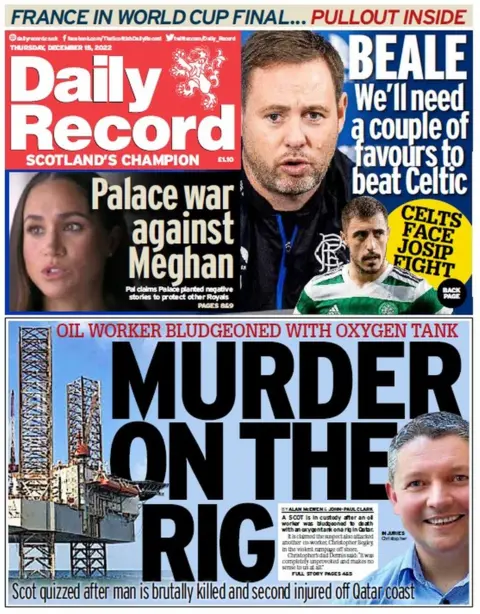 Scotland's papers: Murder on the rig and opposition's budget warning