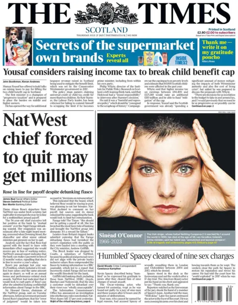 Scotland's papers: Farage row backlash and tributes to Sinéad