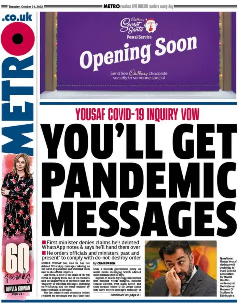 Scotland's papers: 'Time for war' and Yousaf to release Covid messages