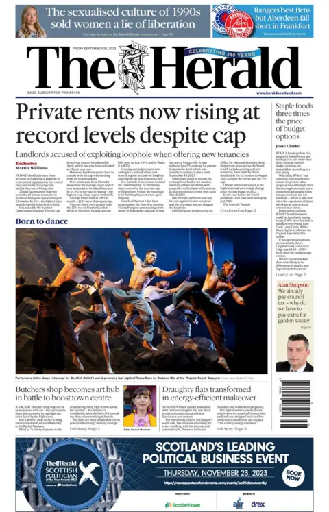 Scotland's papers: Clinic buffer zones and mass school closures