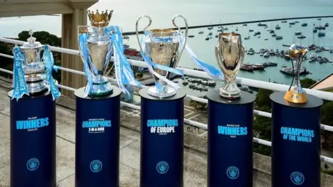 Man City's trophy tour visits Isle of Wight