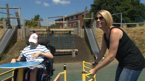 Call for more disabled-friendly playgrounds around Wales - BBC News