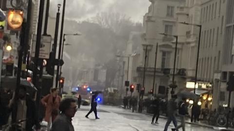Paddington hotel fire: About 80 firefighters tackle blaze - BBC News
