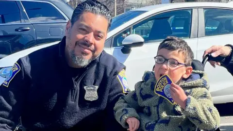 Northern Ireland's honorary four-year-old Boston police officer