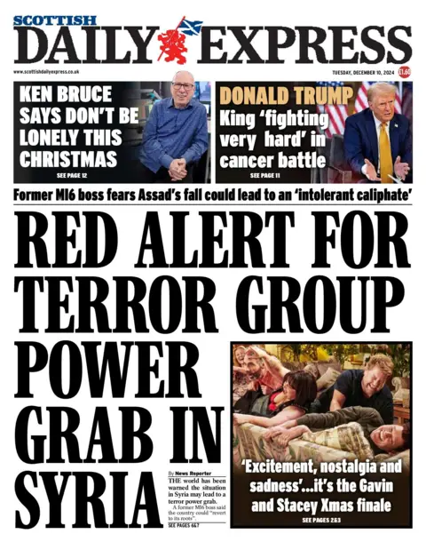 Scotland's papers: Syria power grab alert and mum killed by dog