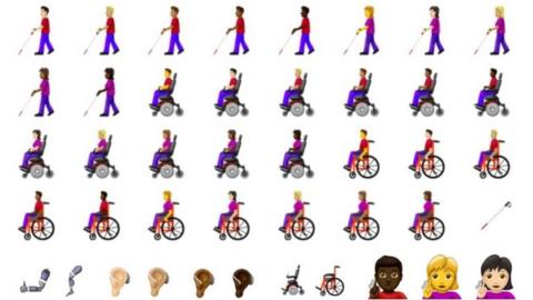 Disability-themed emojis approved for use - BBC News