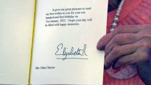 Thousands celebrate Edna's 101st after card appeal - BBC News