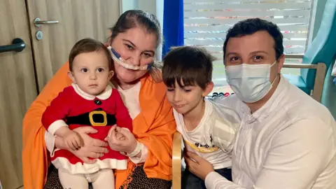 Covid-19: New mum leaves Royal Papworth hospital after a year