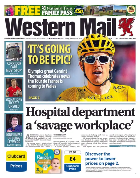 Wales' papers: Hospital department a 'savage workplace' and mother and ...