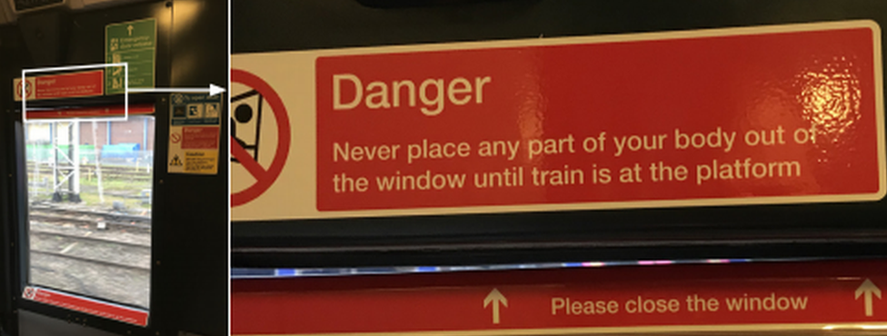 Woman killed as she leaned out of train window - BBC News