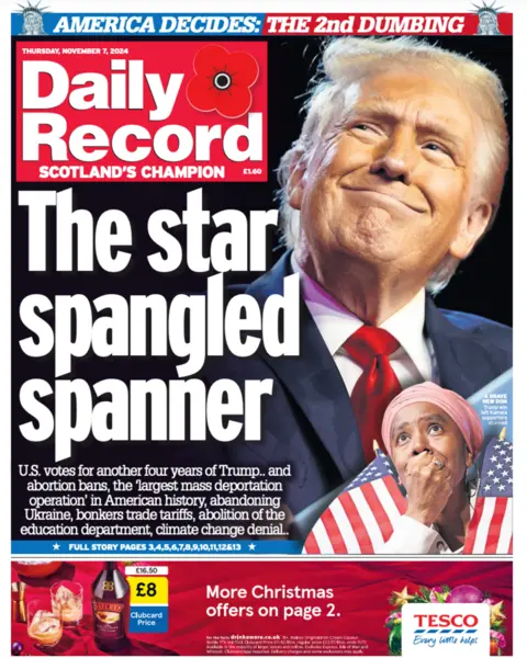 Scotland's papers: 'Star spangled spanner' Trump back in office
