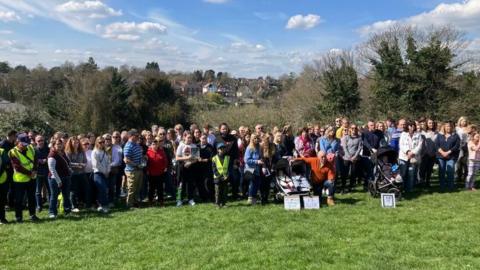 Memorial walk for Reading head teacher Ruth Perry - BBC News