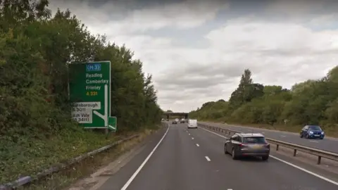 Man found dead in car after A331 crash near Farnborough