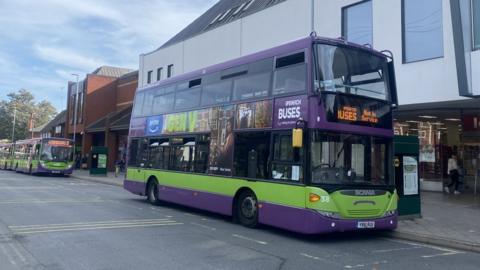 Ipswich Buses services cut due to driver shortage - BBC News