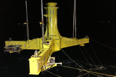 First electricity from tidal power scheme in Scotland - BBC News