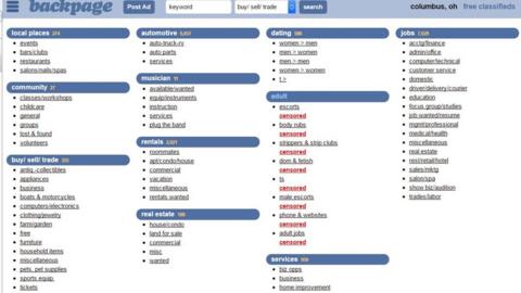 Backpage.com sex advert website owners face charges - BBC News