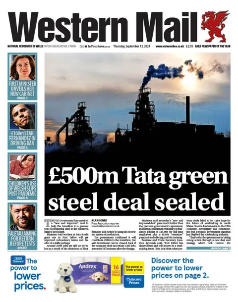 Wales' papers: Cyclist lost leg in crash and steel deal sealed