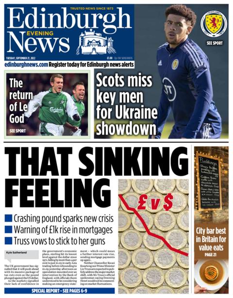Scotland's papers: UK financial market in 'turmoil' as 'pound tanks ...