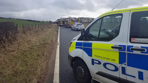 A75 reopens following three-car crash near Dumfries