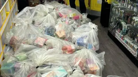 Liverpool: Illegal vapes in 'warehouse quantities' seized from shop
