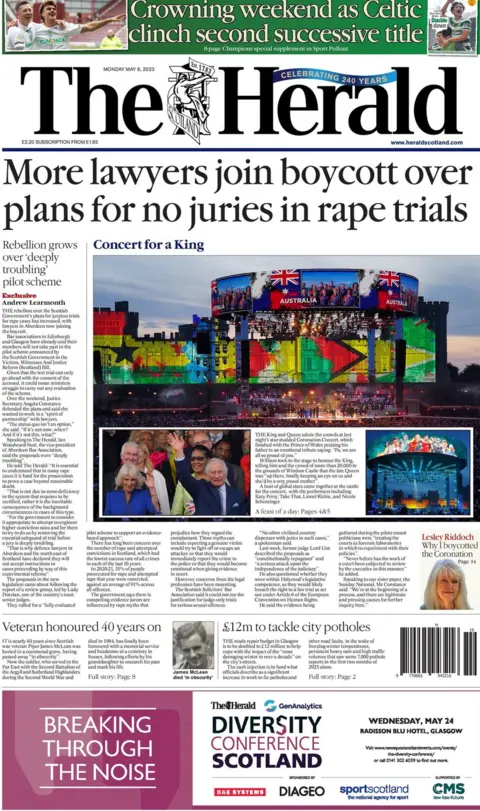 Scotland's papers: William's Coronation pride and lawyer 'rebellion'