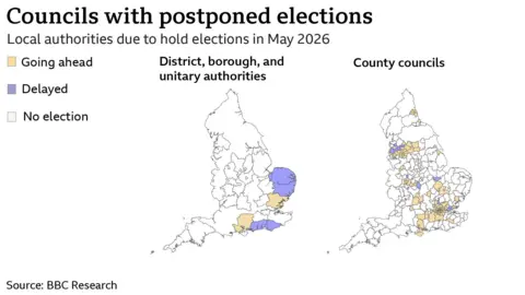250 councillors will serve seven year terms, following election delays