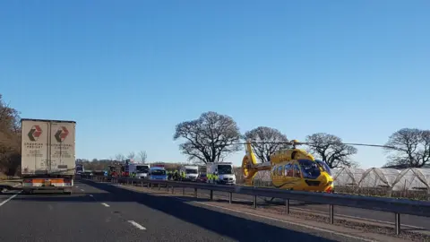 Mini bus driver killed in crash with HGV on A90 in Perthshire