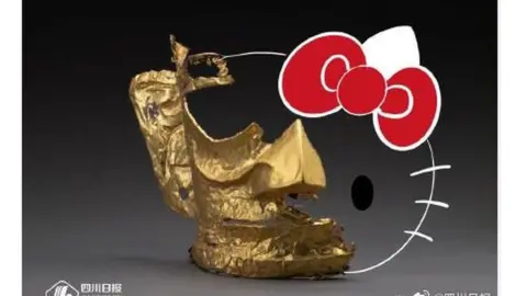 China: 3,000-year-old gold mask sparks online memes