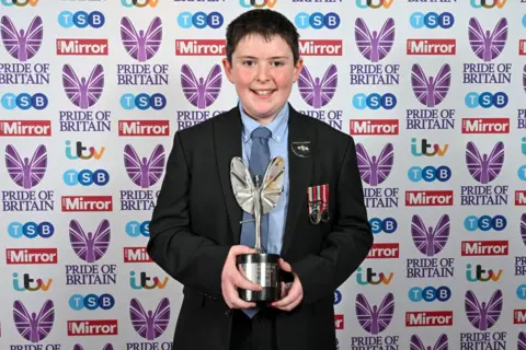 Lee Rigby's son Jack wins Pride of Britain award for charity work