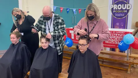 Chesterfield boys shave heads to support friend with cancer