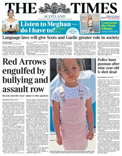 Scotland's papers: Innocent victim and school staff strike warning