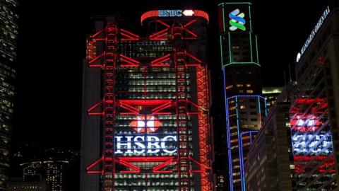 HSBC shares slide after 62% profit fall - BBC News