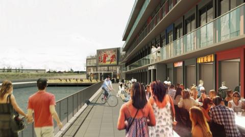 Plans for Cardiff Bay 'box city' of shipping containers - BBC News